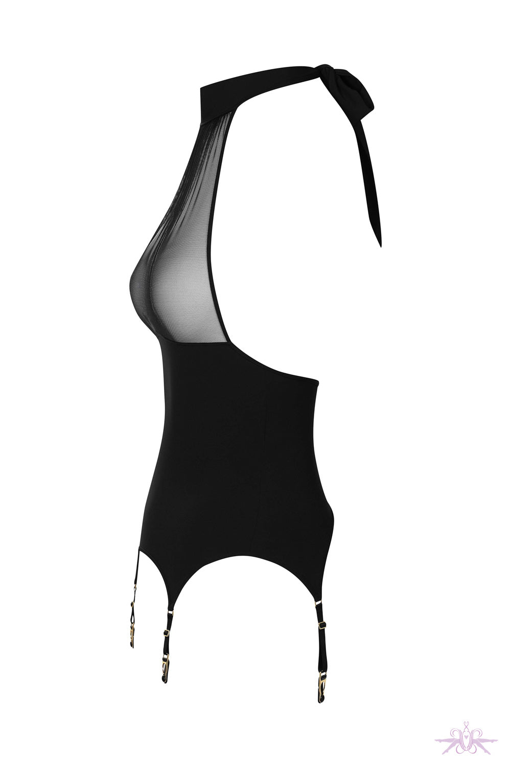 Maison Close Nuit Fauve Scarf Top With Suspenders At The Hosiery Box