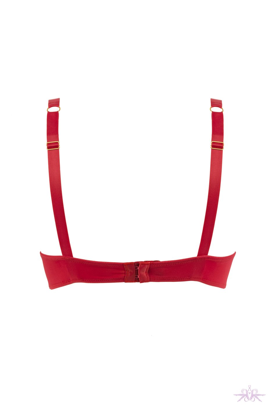 Maison Close Tapage Nocturne Red Quarter Cup Bra at the Hosiery Box Red ...