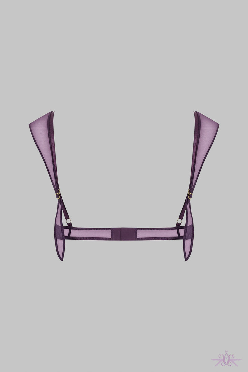 Maison Close L'Amoureuse Violet Orchid Naked Scarf Bra at The Hosiery Box