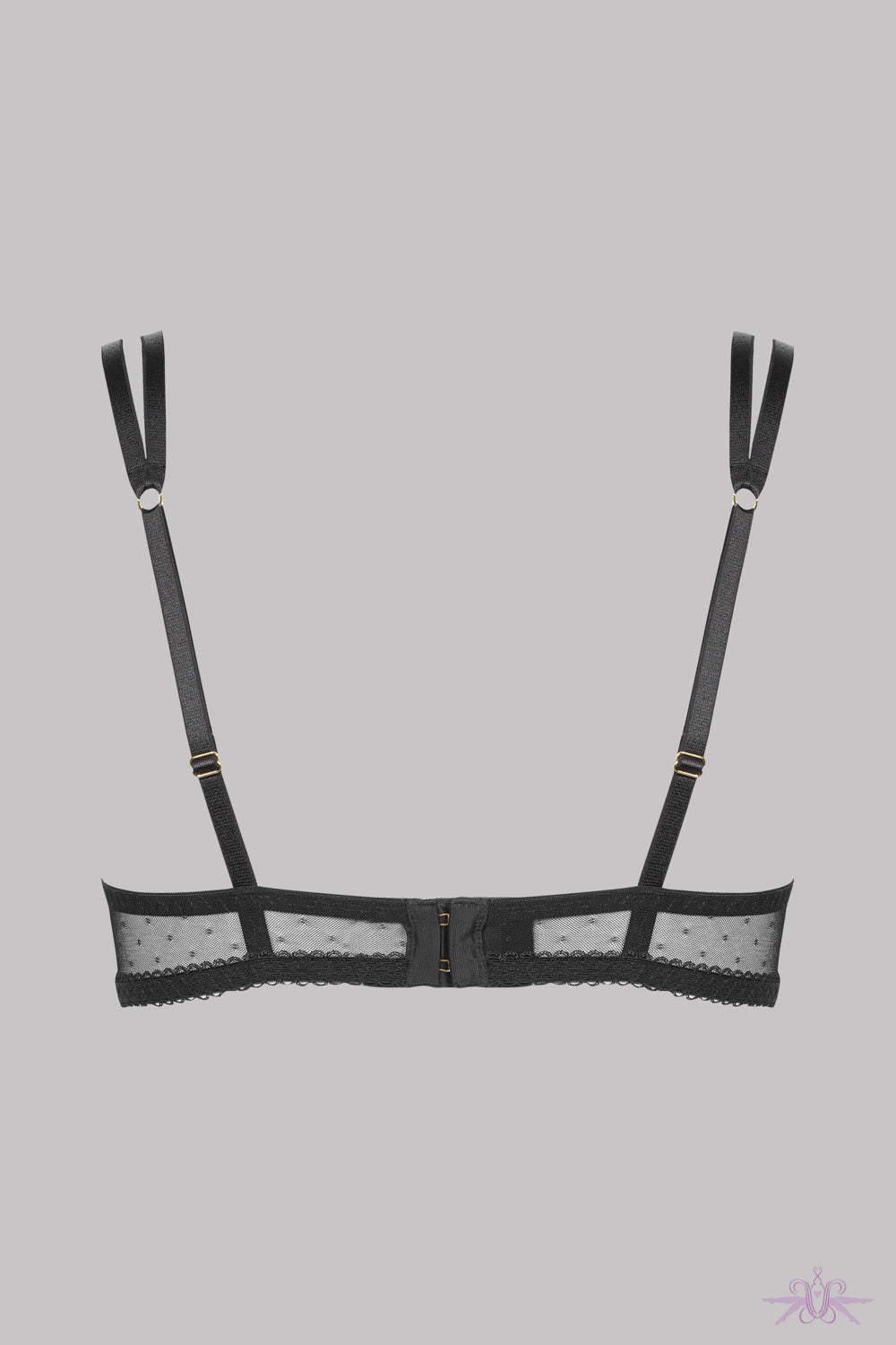 Maison Close Inspiration Divine Black Lace Quarter Cup Bra at Hosiery ...